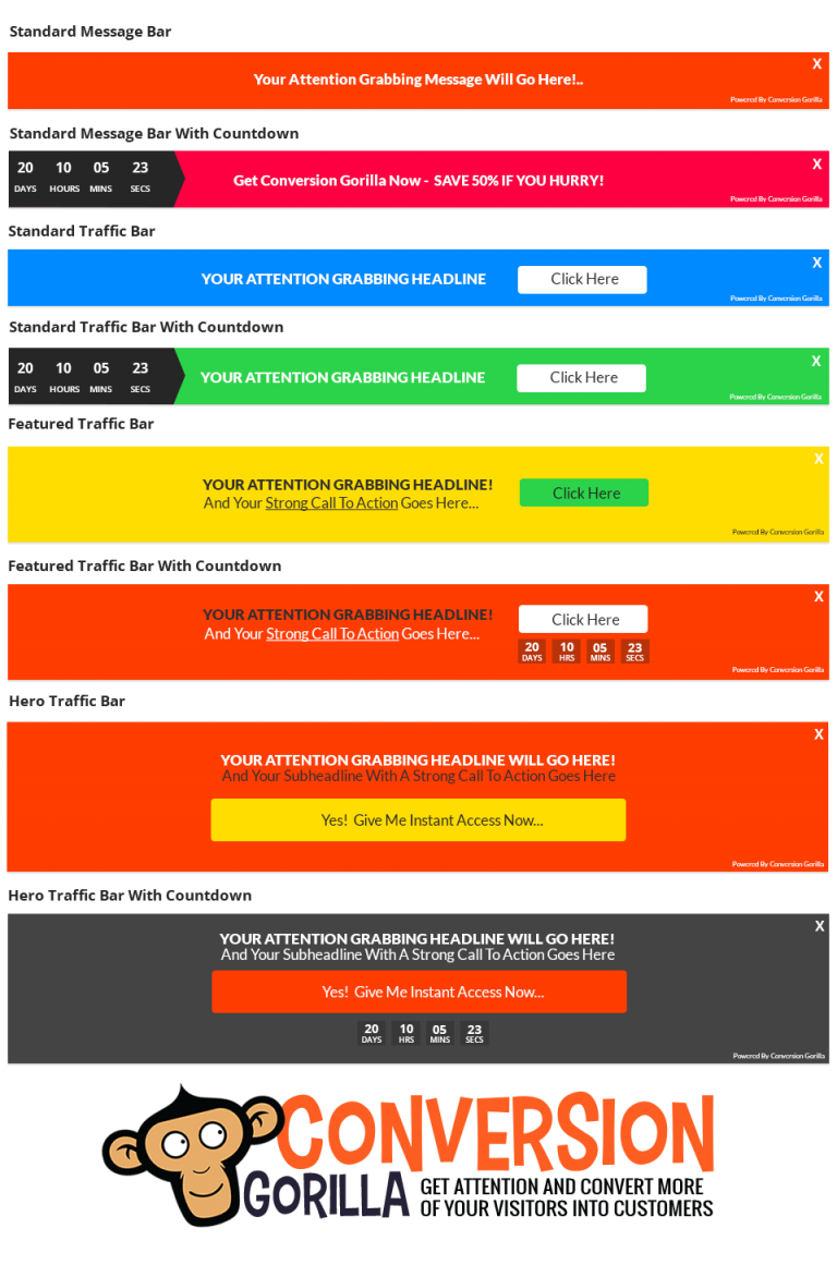 Conversion Gorilla – Get Attention and Convert More Of Your Visitors Into Customers